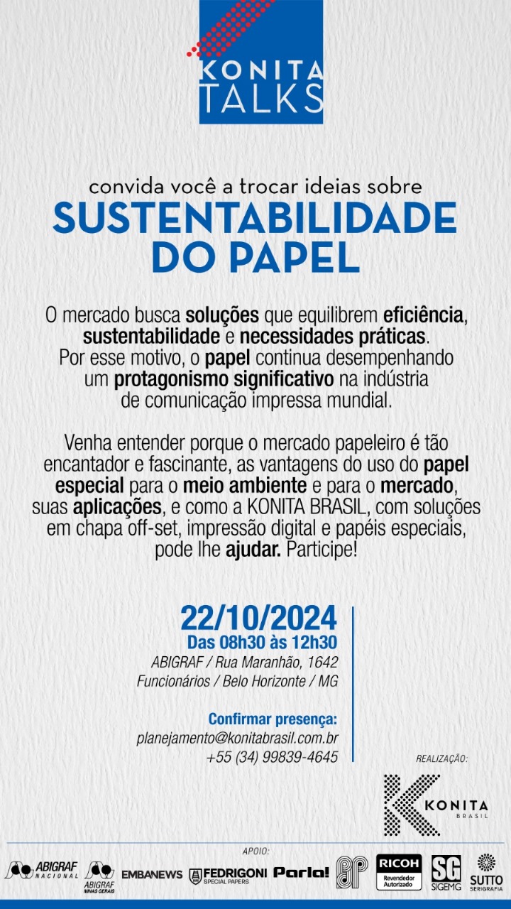 KONITA TALKS – Sustentabilidade e aplicações dos papéis especiais ...